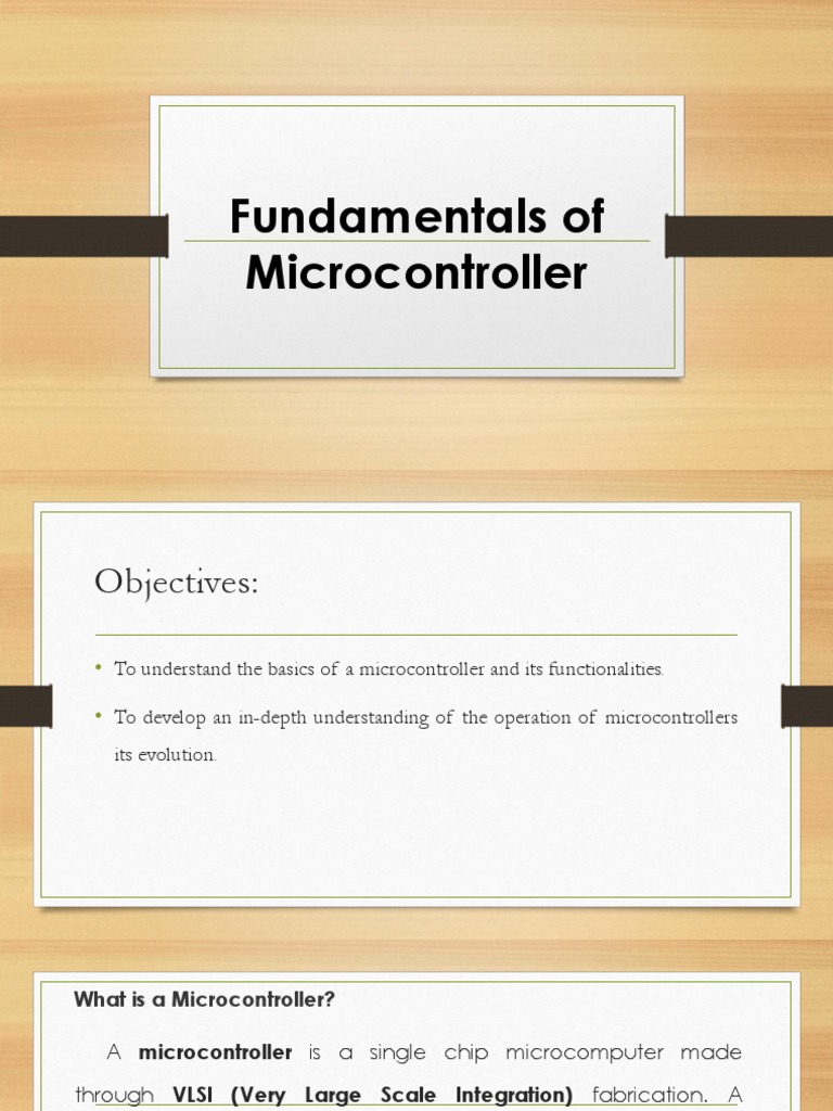 Fundamentals Of Microcontroller Pdf Microcontroller Central Processing Unit