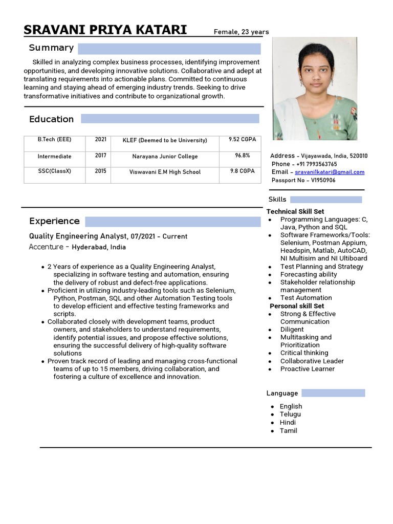 RESUME-1688728126781-Priya_Resume | PDF | Selenium (Software) | Systems Engineering
