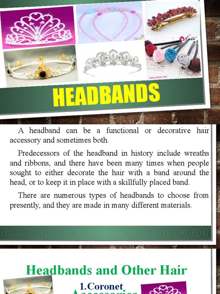 Types and Decoration of Headbands | PDF