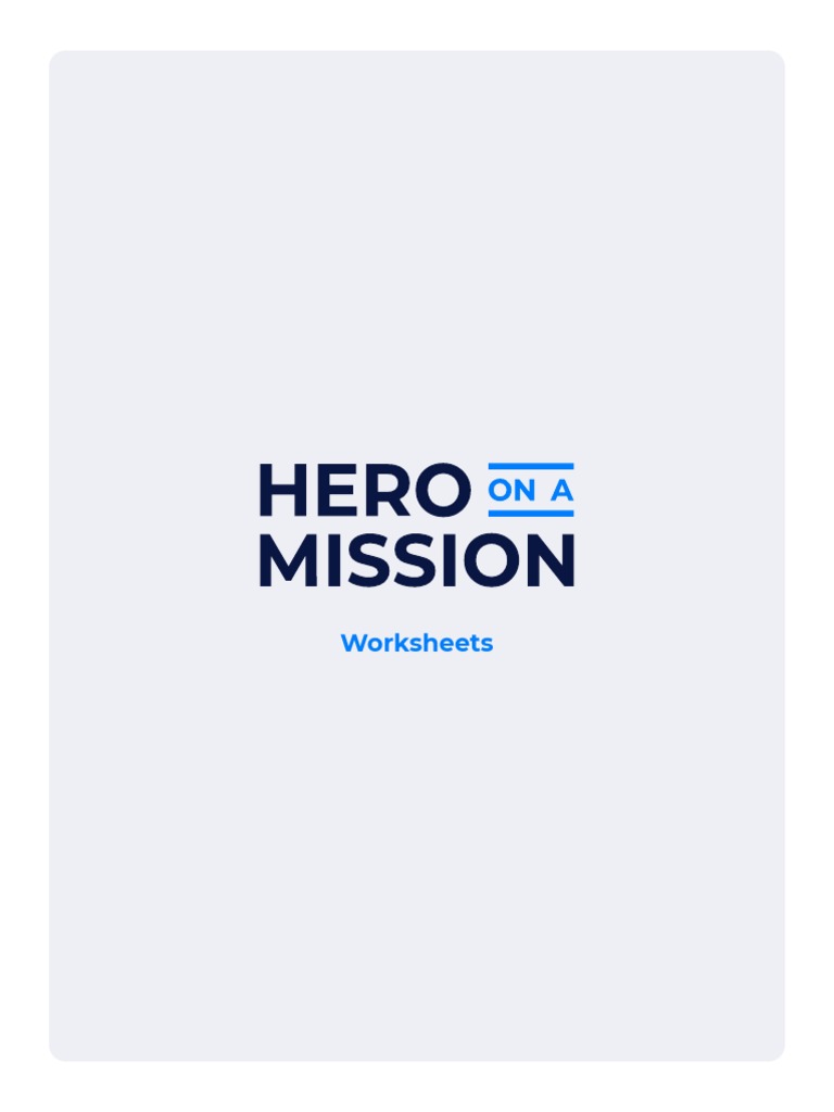 Hero On A Mission Worksheets | PDF