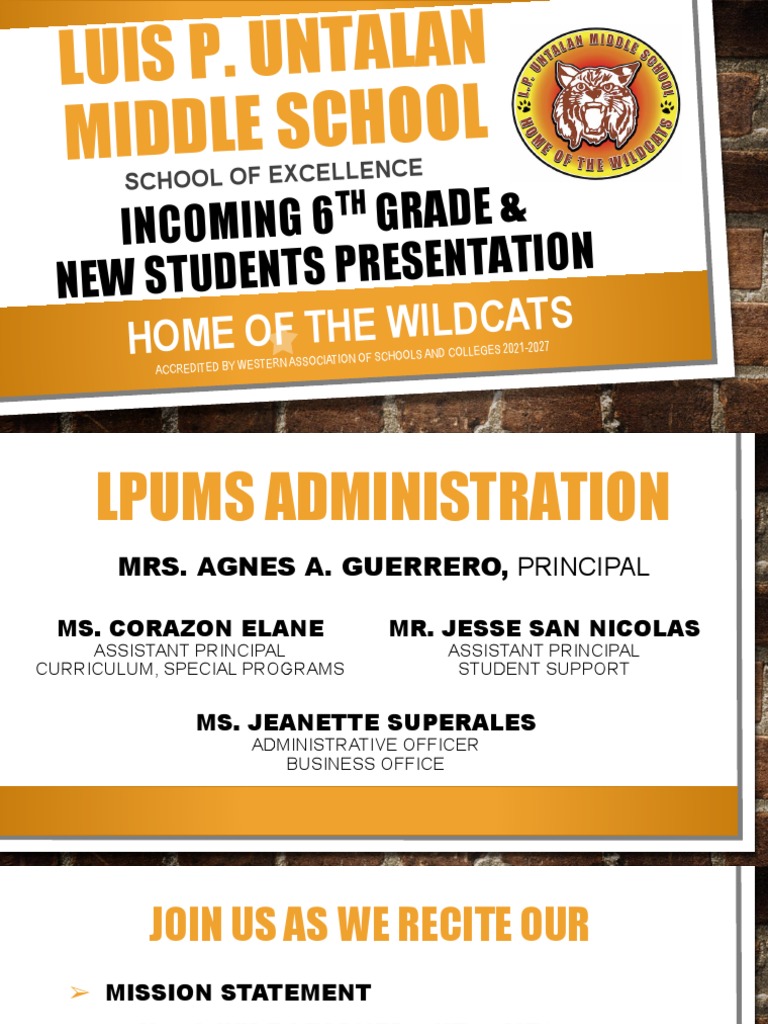 Welcome 6th Graders & New Students | PDF | Physical Education ...