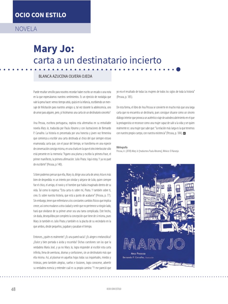 Mary Jo:: Carta A Un Destinatario Incierto | PDF | Amor
