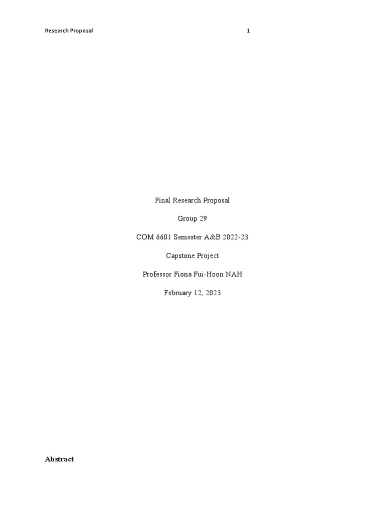 Research Proposal With Cover Page | PDF | Attitude (Psychology ...