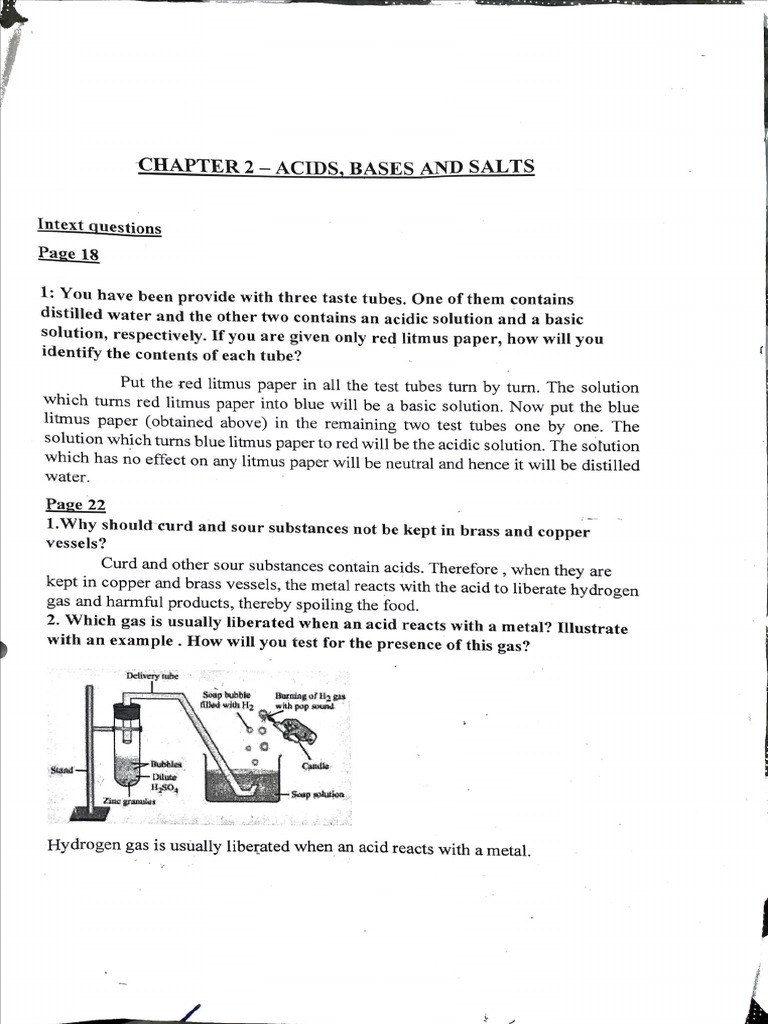 Acid Bases and Salts | PDF