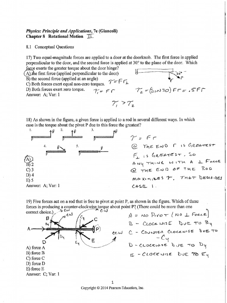 AA - Rotational Motion Worksheet II With Answers | PDF