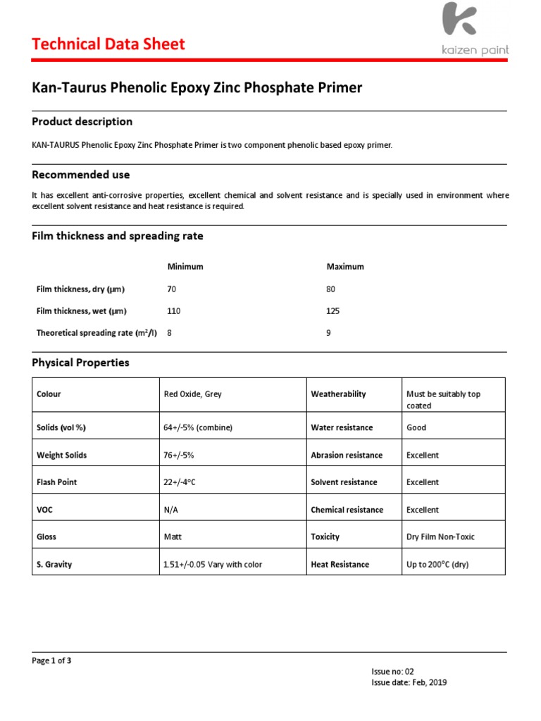 Phenolic Epoxy Primer | PDF | Epoxy | Paint