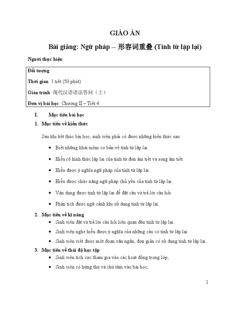 Chu T - Giao An | PDF