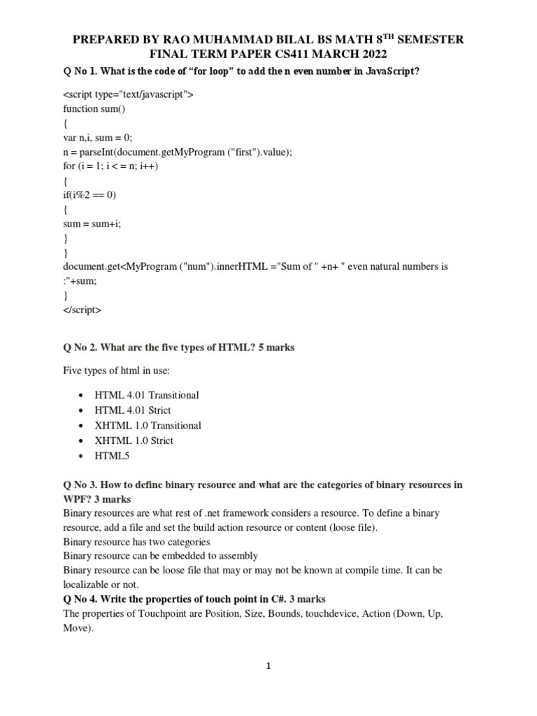 Rao Bilal UPDATED CS411 Final Paper March 2022 | PDF | J Query ...