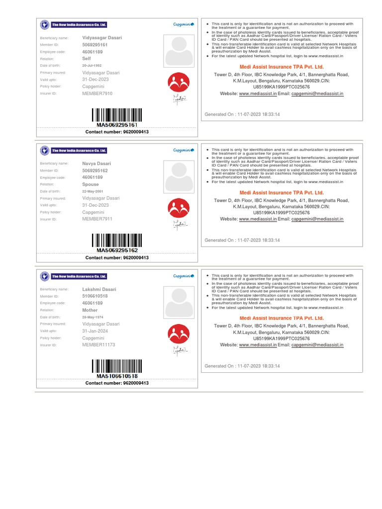 ECard | PDF | Identity Document | Hospital