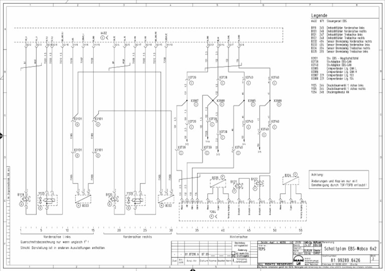 0002 Schaltplan Ebs Wabco 6X2 | PDF