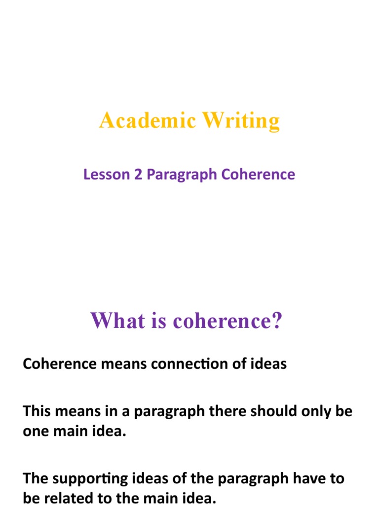Lesson 2 Coherence | PDF | Career & Growth