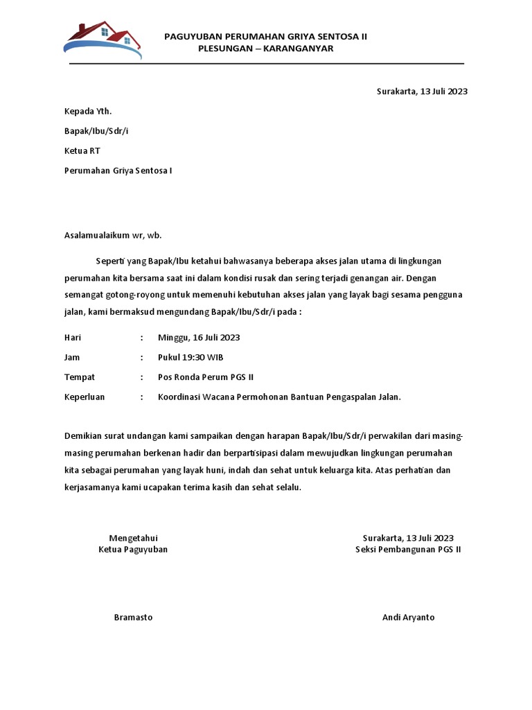 Contoh Undangan | PDF