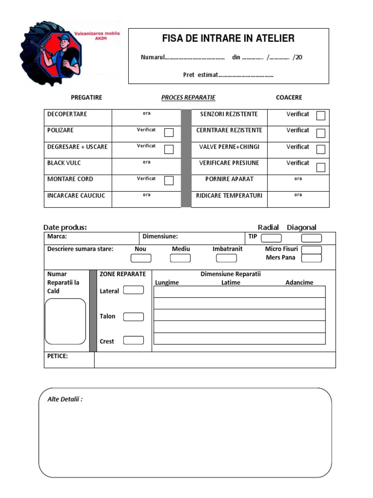 Fisa de Intrare in Service | PDF