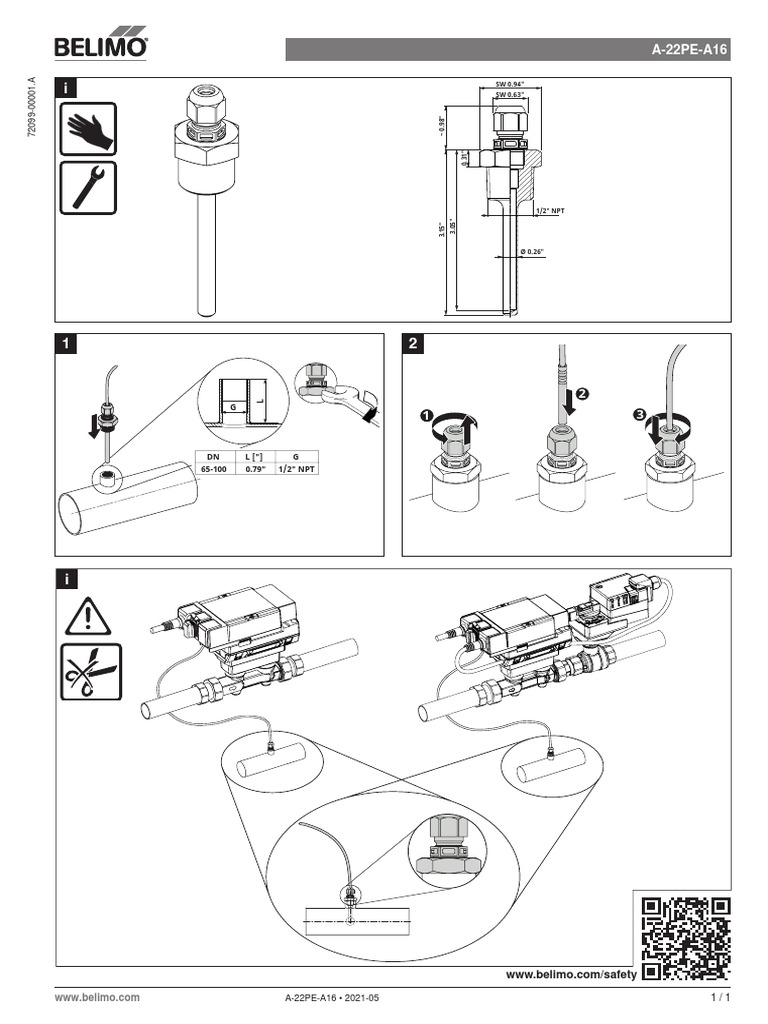 Belimo - A 22PE A16 - Installation Instructions | PDF Belimo - A 22PE A16 - Installation Instructions | PDF