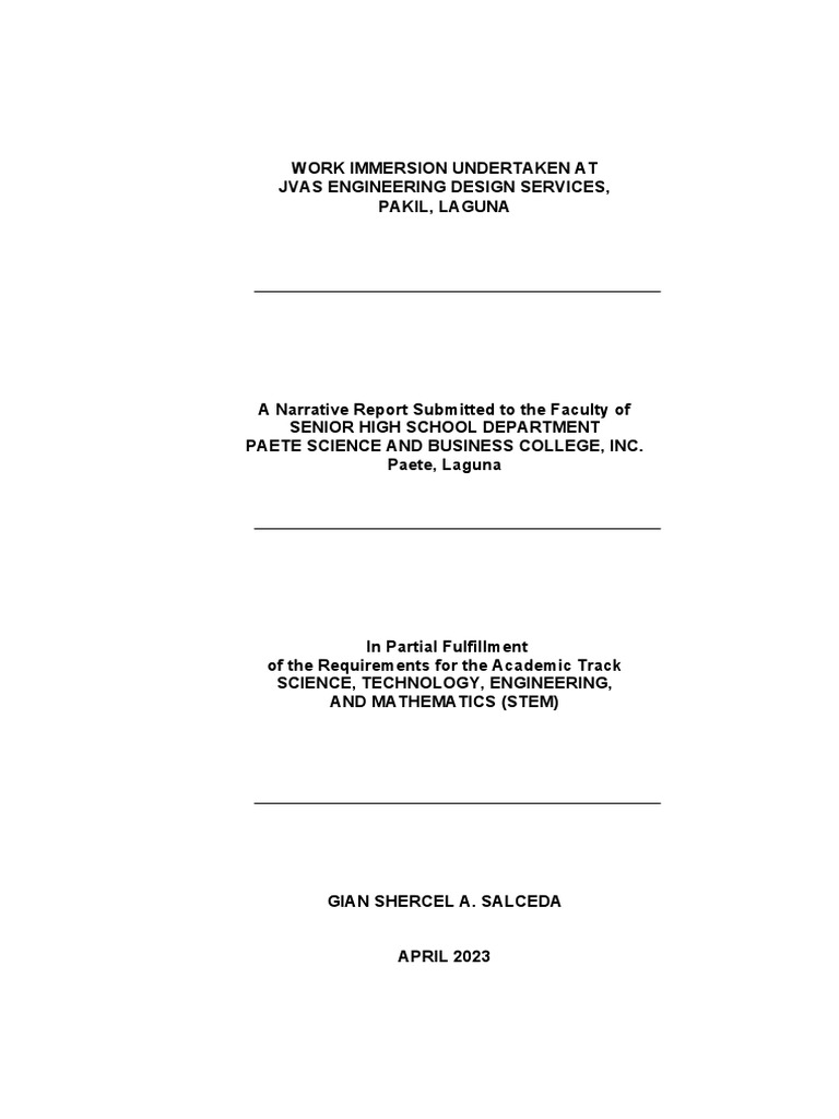 Salceda Narrative Final | PDF