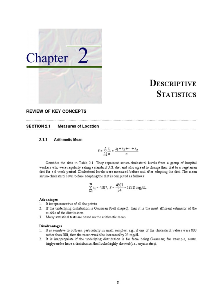 SG Chapter 02 | PDF | Mean | Quantile