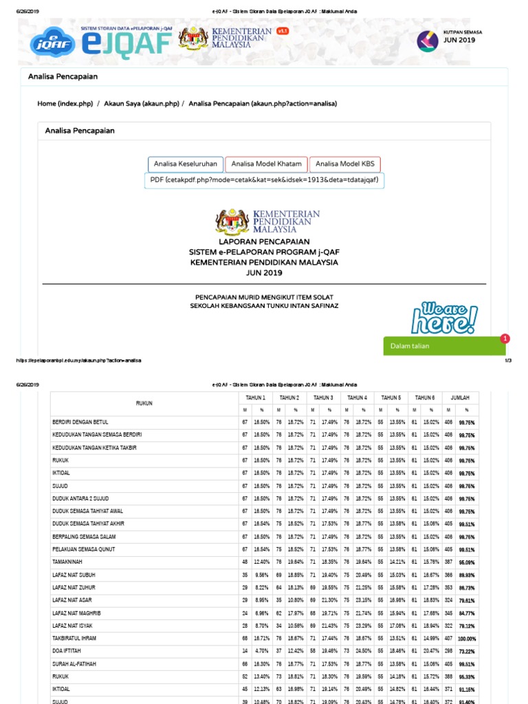 E-jQAF - Sistem Storan Data Epelaporan JQAF _ Maklumat Anda3 | PDF