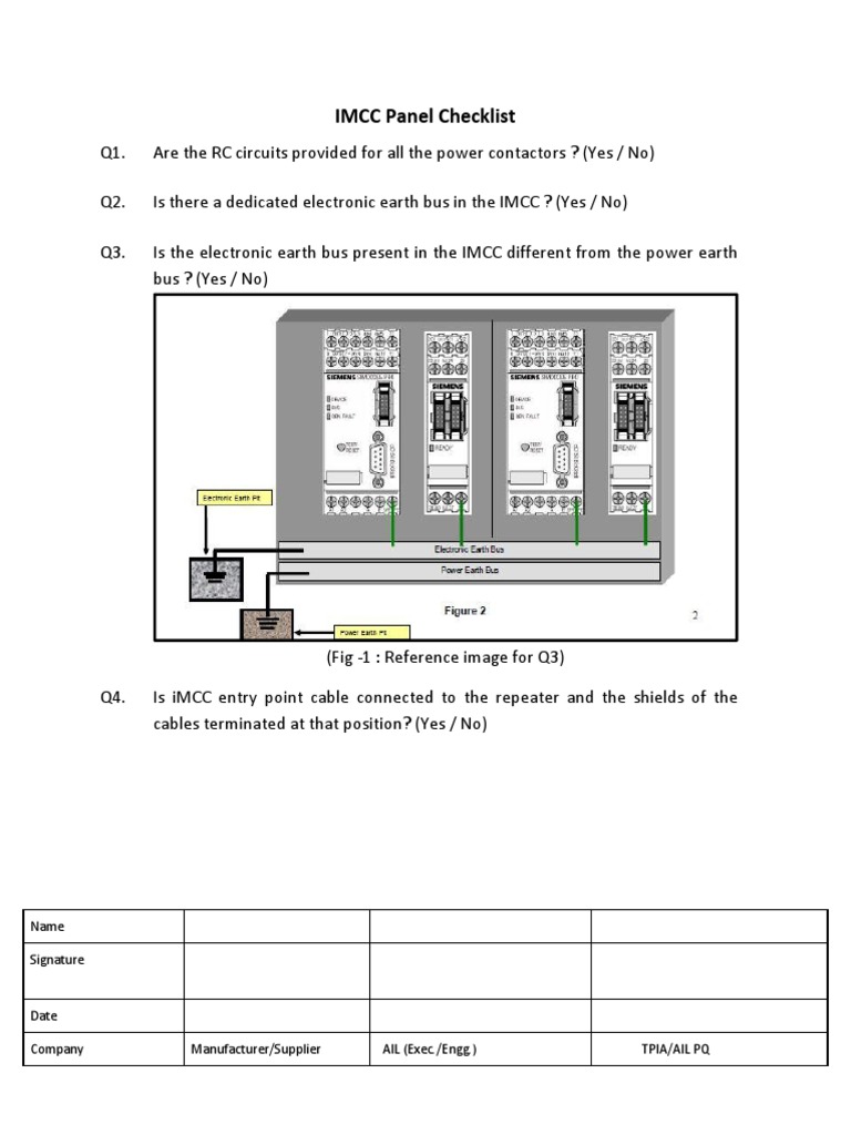 IMCC Check List | PDF | Electrical Connector | Manufactured Goods