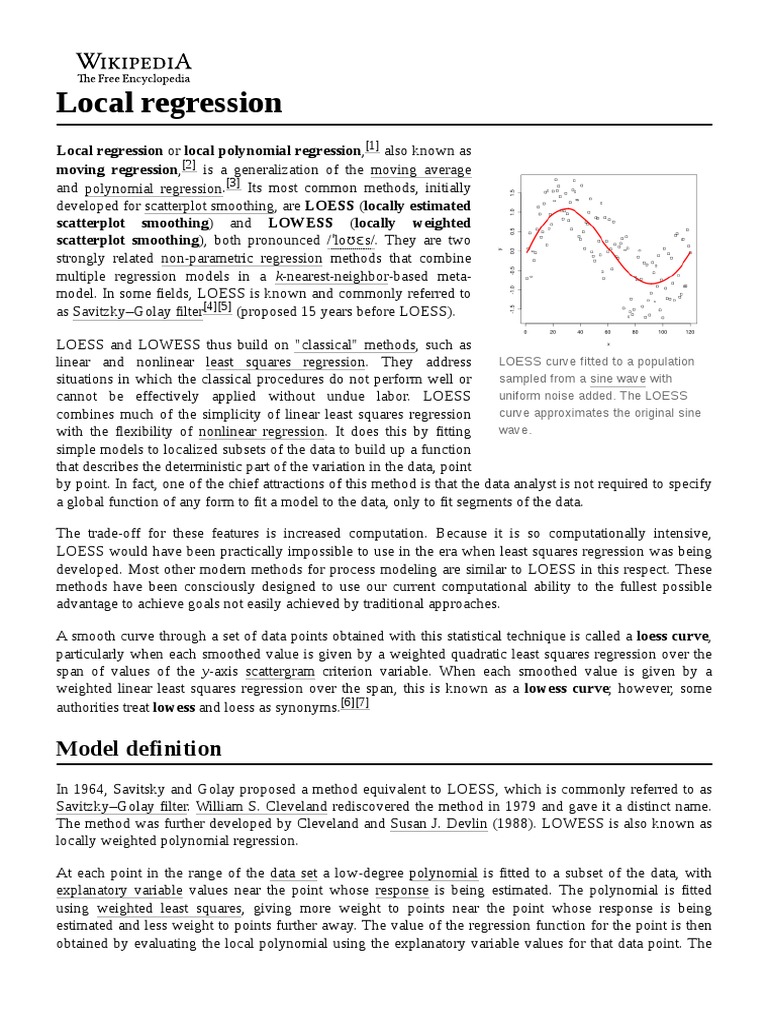 Local Regression | Download Free PDF | Mathematics | Statistical Analysis