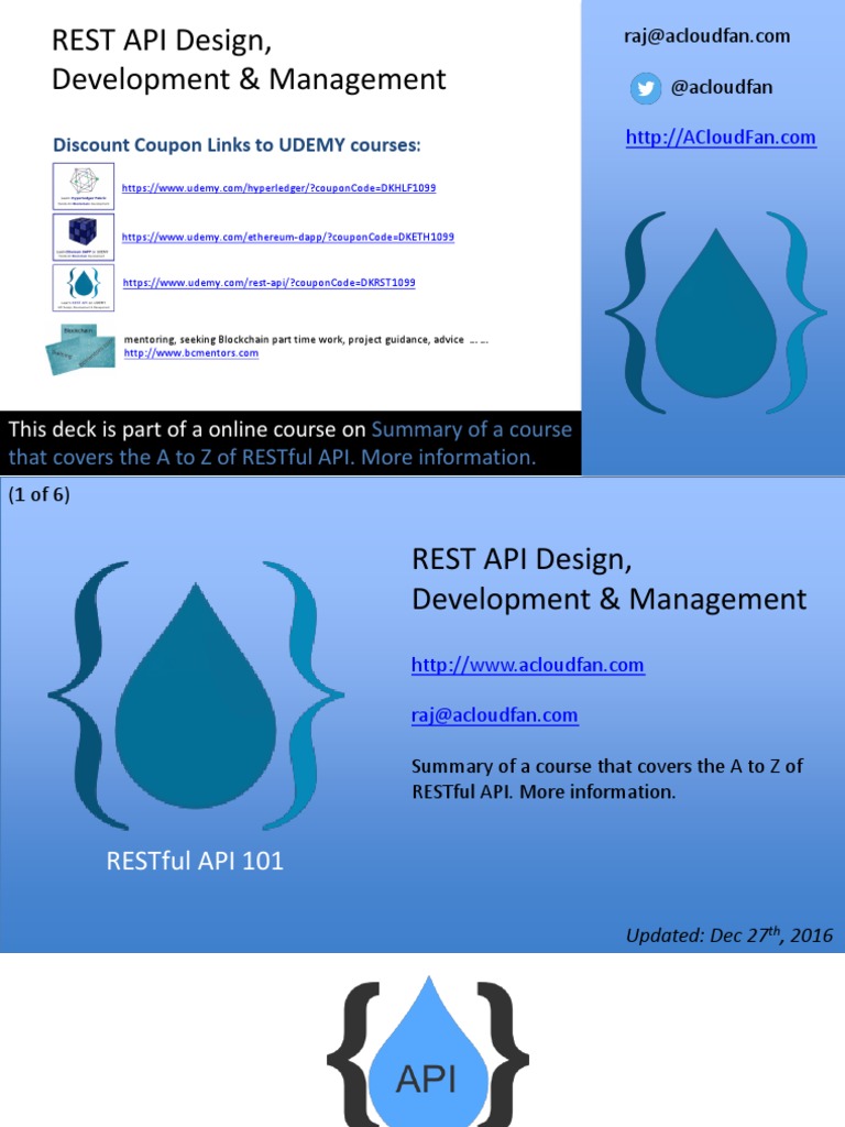 1 of 6 - REST API - A To Z - REST API 101 | PDF | Representational State Transfer | Xml