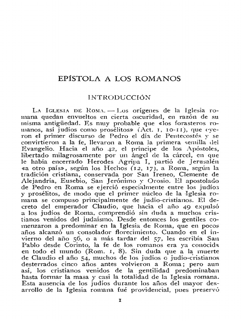 Bover Las Epístolas De San Pablo Pdf Epístola A Los Romanos