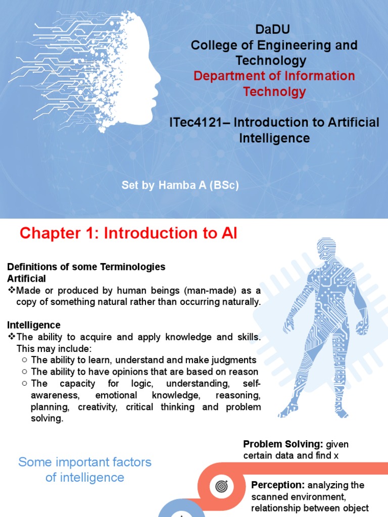 Chapter 1 - Introduction To Artificial Intelligence | PDF | Artificial Intelligence ...
