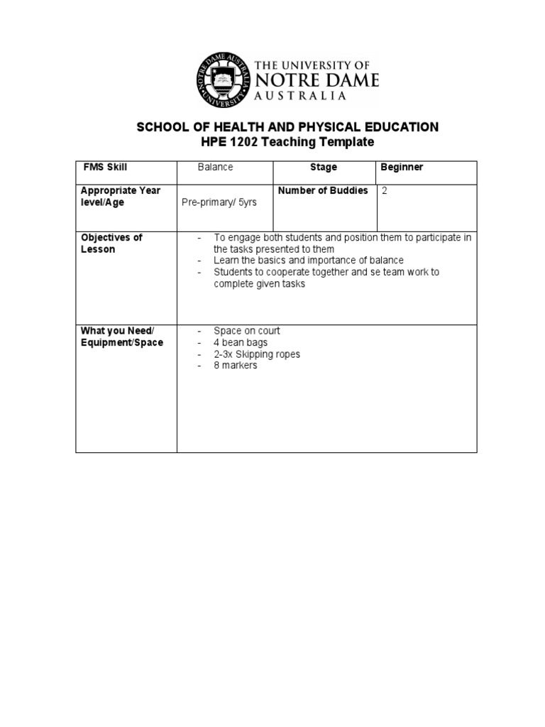FMS Plan 1 - Balancing | PDF