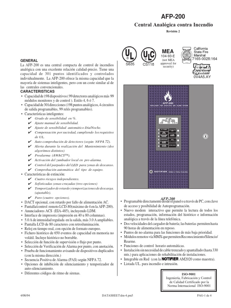 Afp 200 | PDF | Relé | Fuente de alimentación