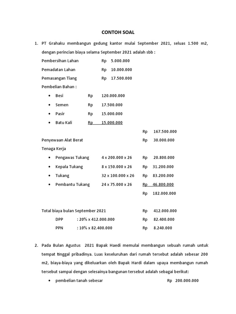 CONTOH SOAL Pajak | PDF