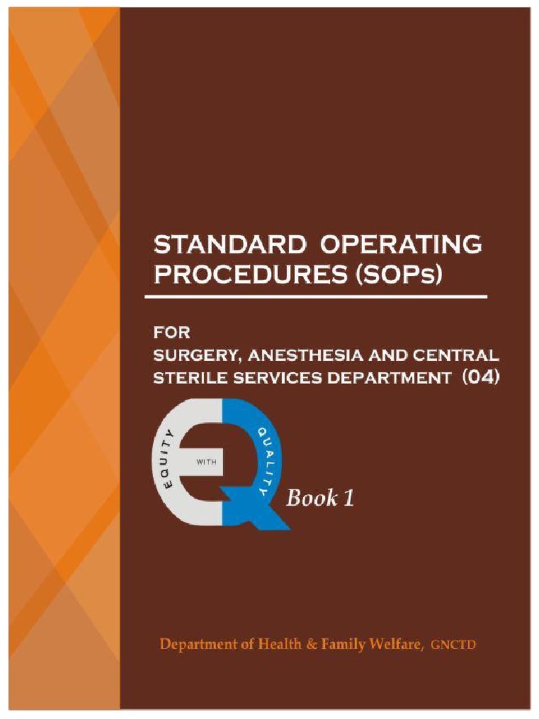Surgery SOP | PDF | Anesthesia | Pharmacy