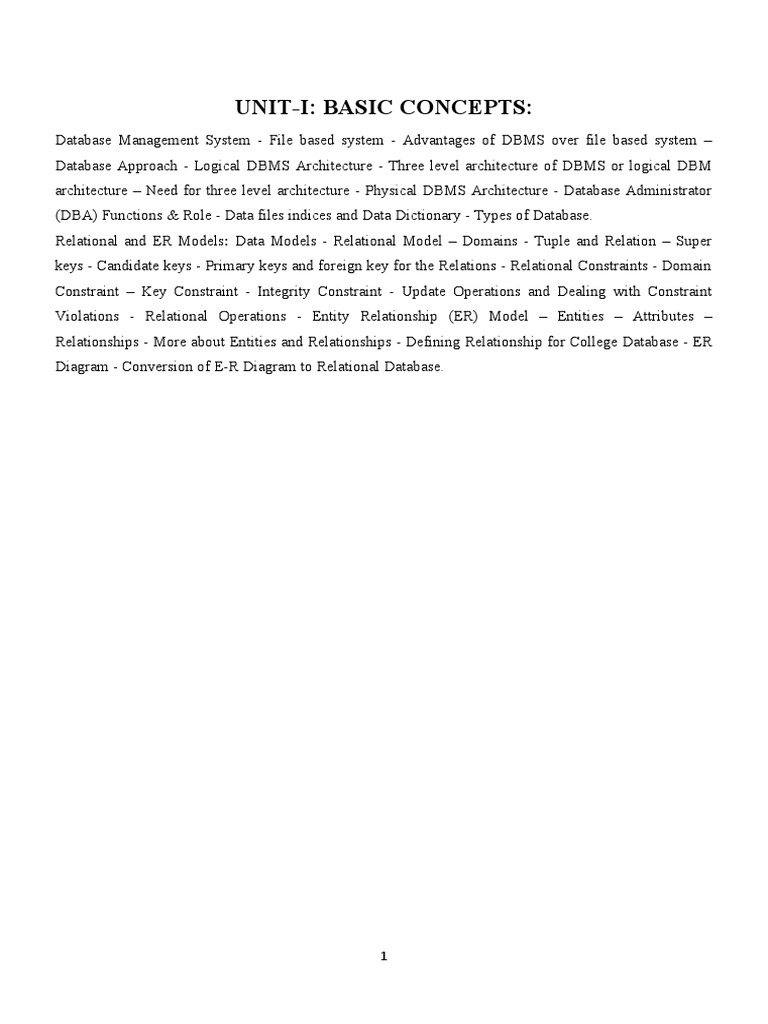 RDBMS All Unit For BCOM 6th Sem Notes | PDF | Databases | Relational Model