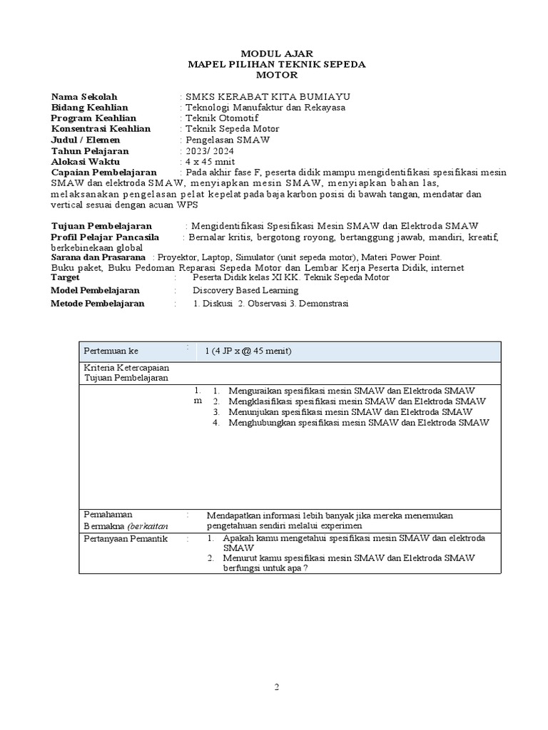 Modul Pengelasan SMAW | PDF