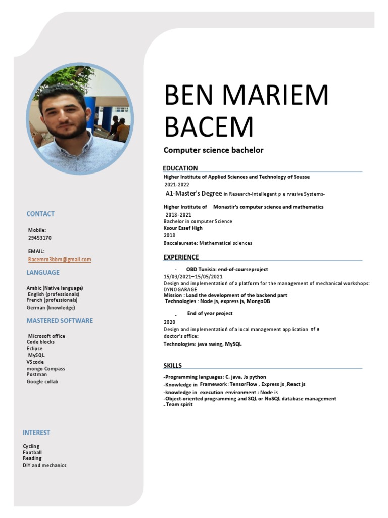 CV Bacem BM Py | PDF | Art | Technology & Engineering
