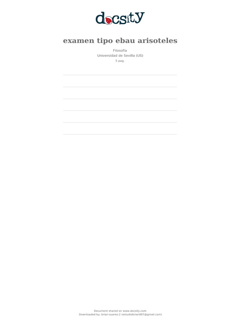 Examen Filosfia Aristoteles | PDF | Aristóteles | Teoría de sustancias