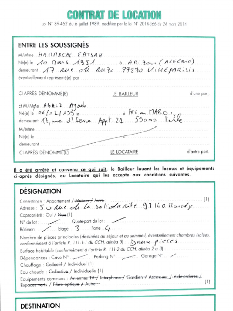 Contrat Location | PDF