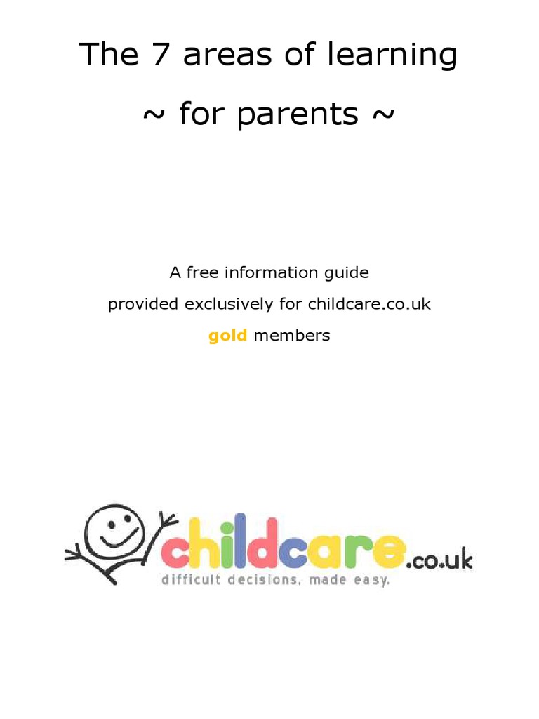Info For Parents 7 Areas of Learning | PDF | Learning | Communication