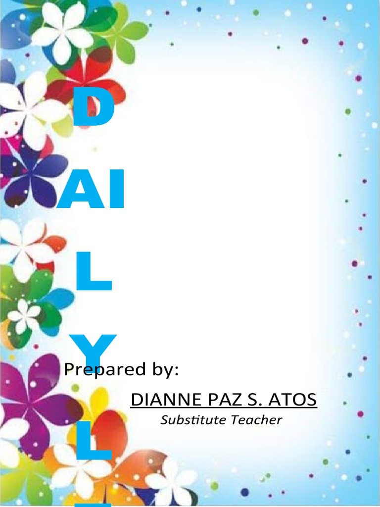 Daily Lesson Plan Front Page | PDF | Language Arts & Discipline | Wellness