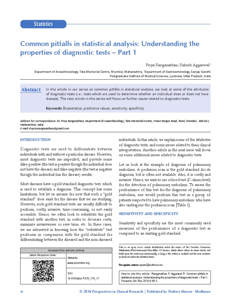 Sensitivity Specificity | PDF | Sensitivity And Specificity | Medical Specialties