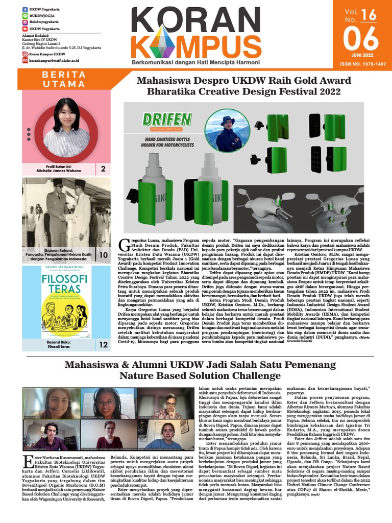 Koran Kampus UKDW Edisi 6 Vol. 16 | PDF | Seni