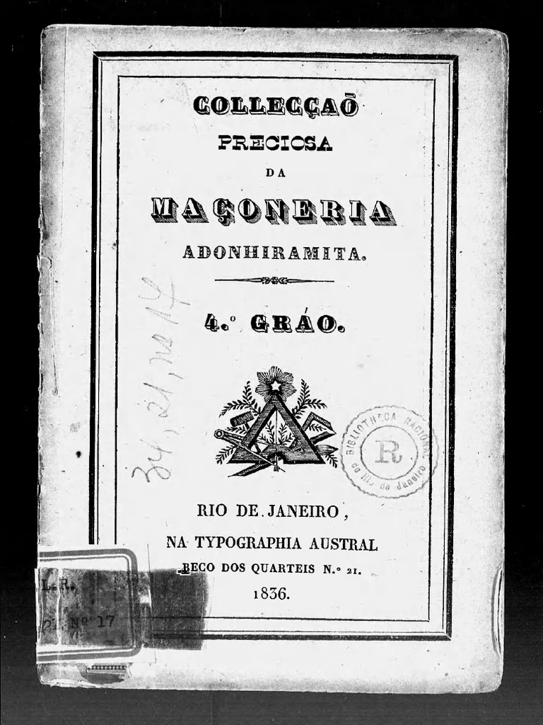 04 Adonhiramita Mestre Perfeito 1836 Pdf Loja Maçônica Esoterismo