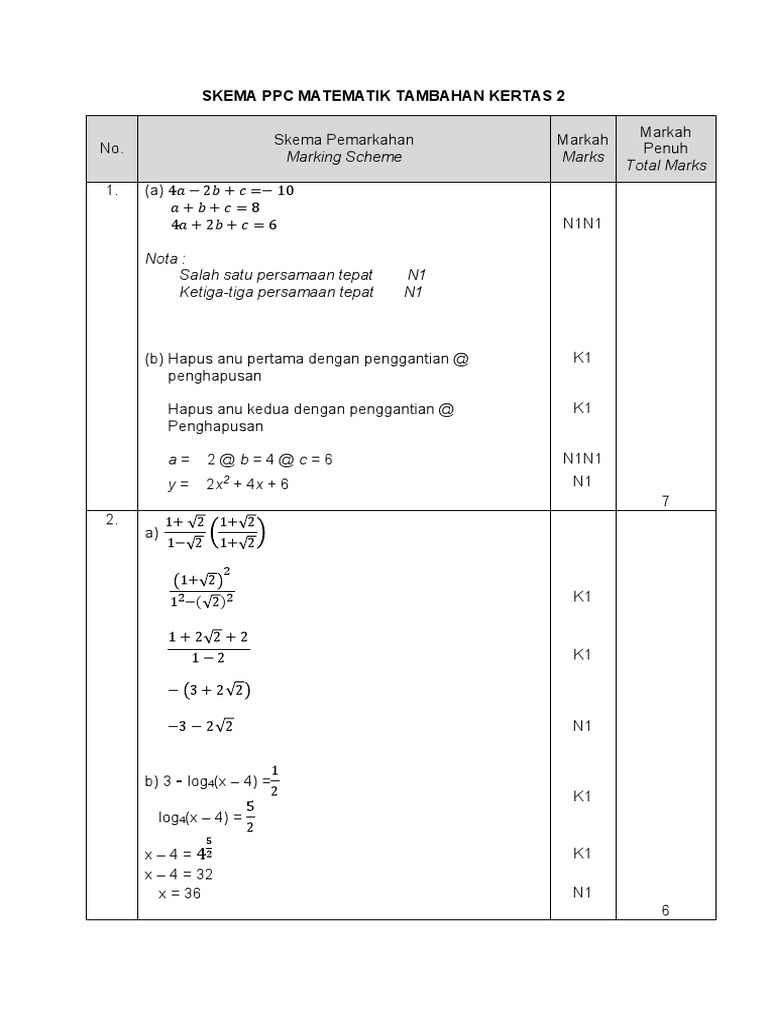 Marking Scheme Paper 2 | PDF