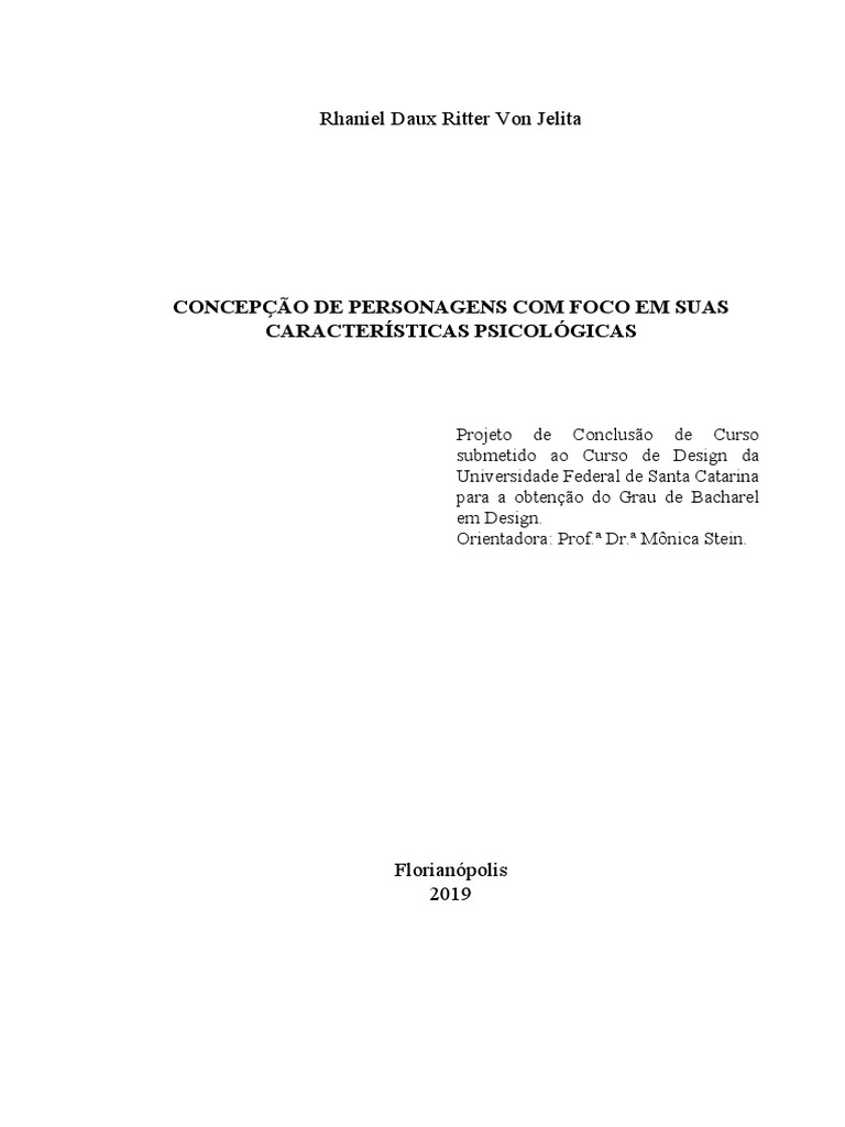 PCC FINAL Rhaniel Daux Ritter Von Jelita | PDF | Tarô | Psicologia