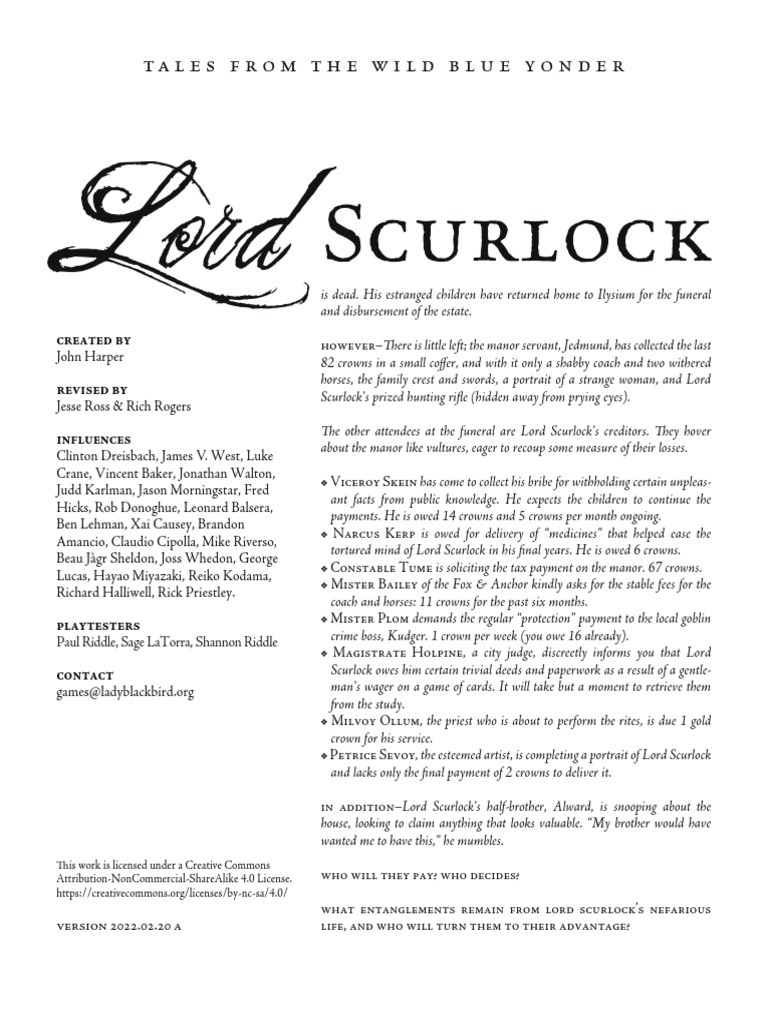 Lord Scurlock | PDF | Demons