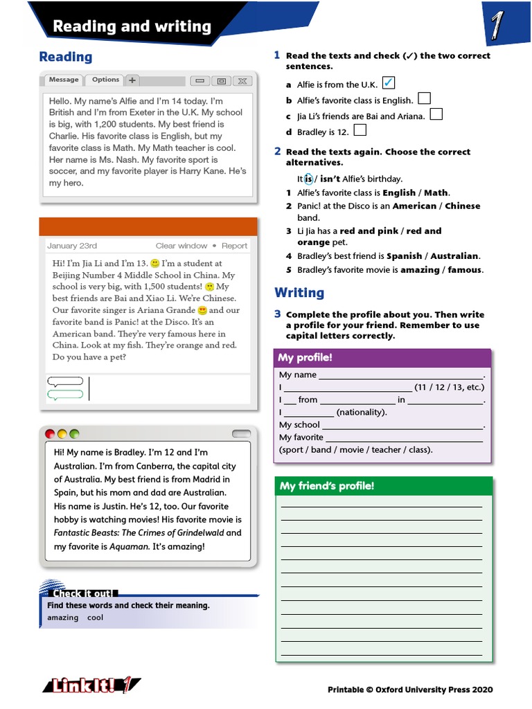 Reading Primer Nivel 01-06 | PDF