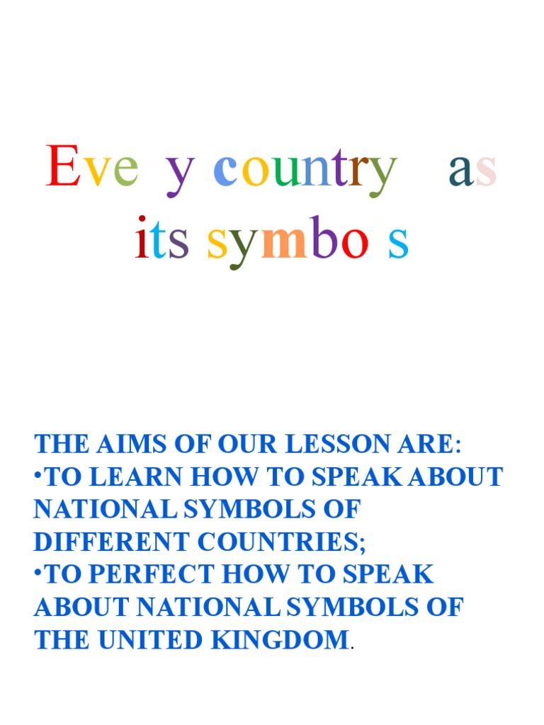 Every Country Has Its Symbols | PDF