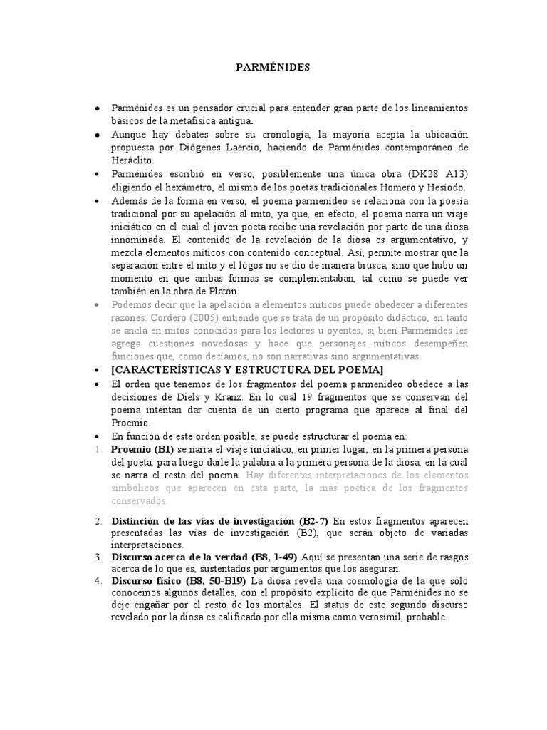 2 Parménides | PDF | Pensamiento | Verdad