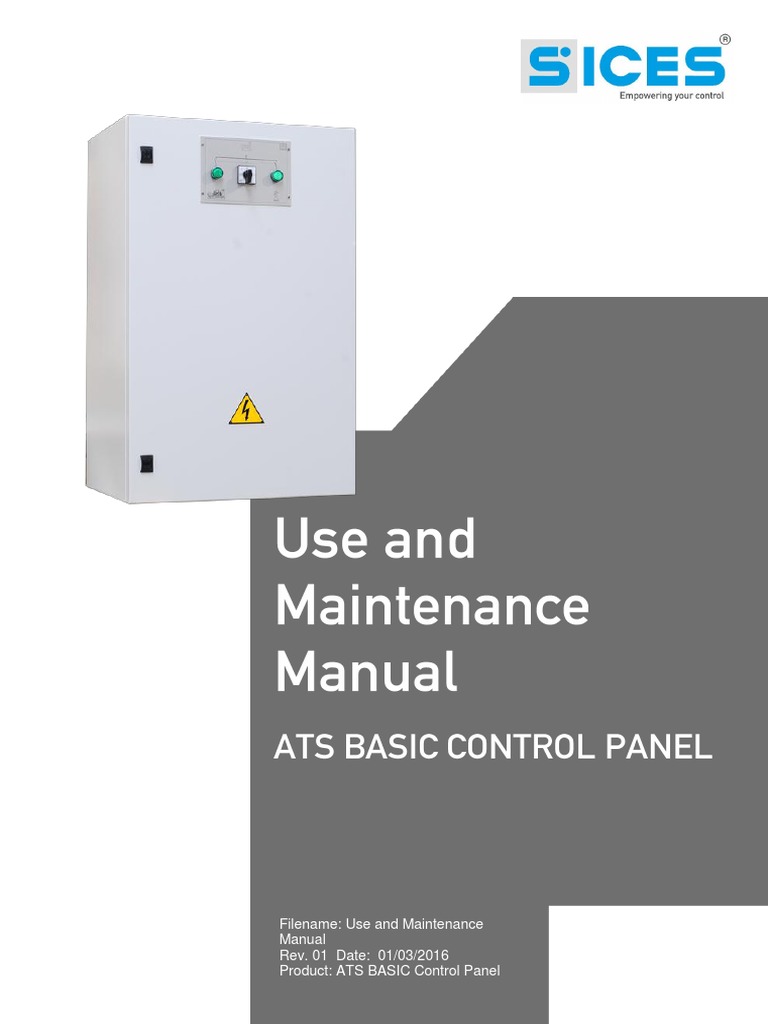 ATS BASIC Control Panel Manual | PDF | Switch | Mains Electricity