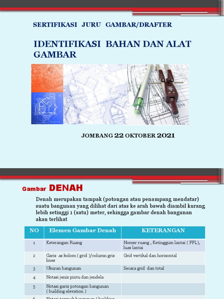 Notasi Gambar Denah Bangunan | PDF