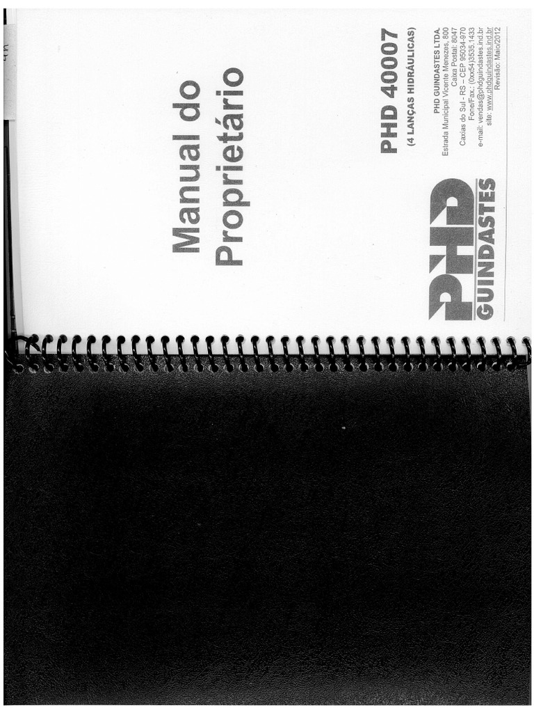 Manual Proprietorio PHD 40007 (4h) | PDF