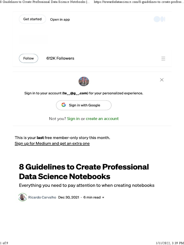 8 Guidelines To Create Professional Data Science Notebooks | Download ...